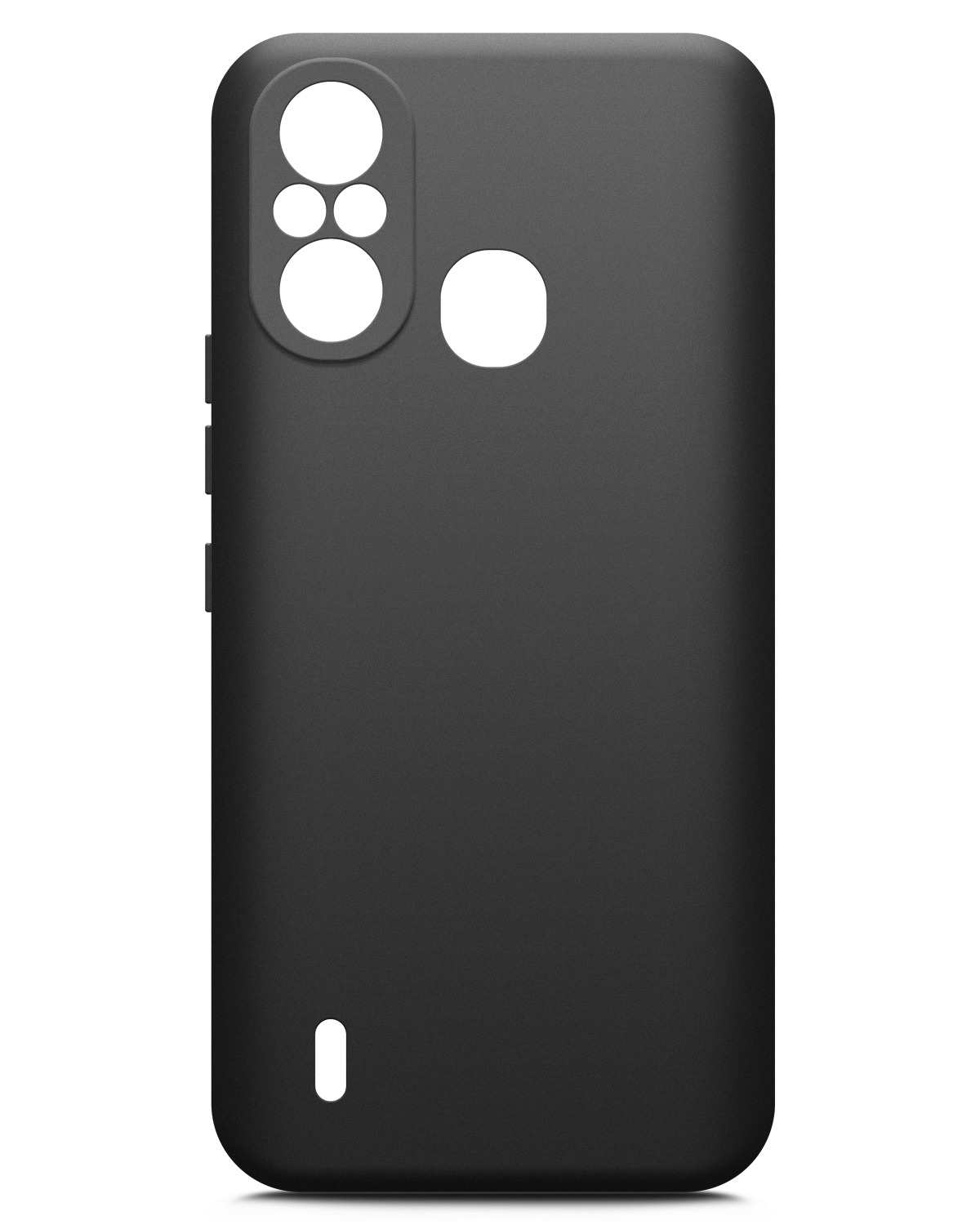 Чехол Brozo на ITEL A49, силиконовый черный(матовый)
