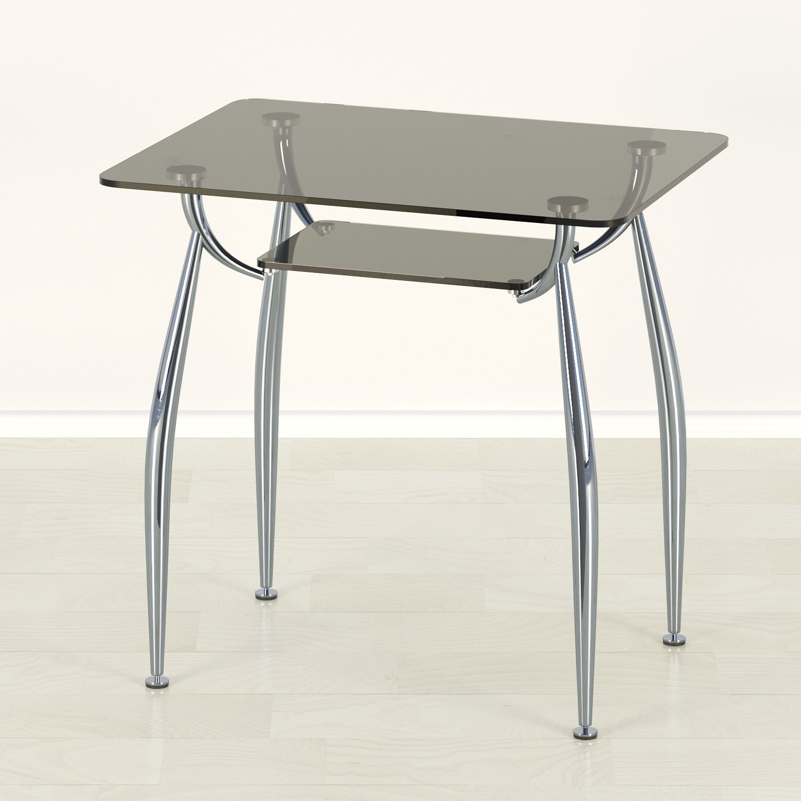 Кухонный стол Mebel Apartment Вокал 10 серый/хром 800х600