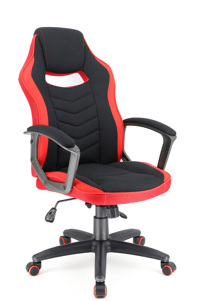 Игровое кресло Stels T/Ткань Черная/Красный