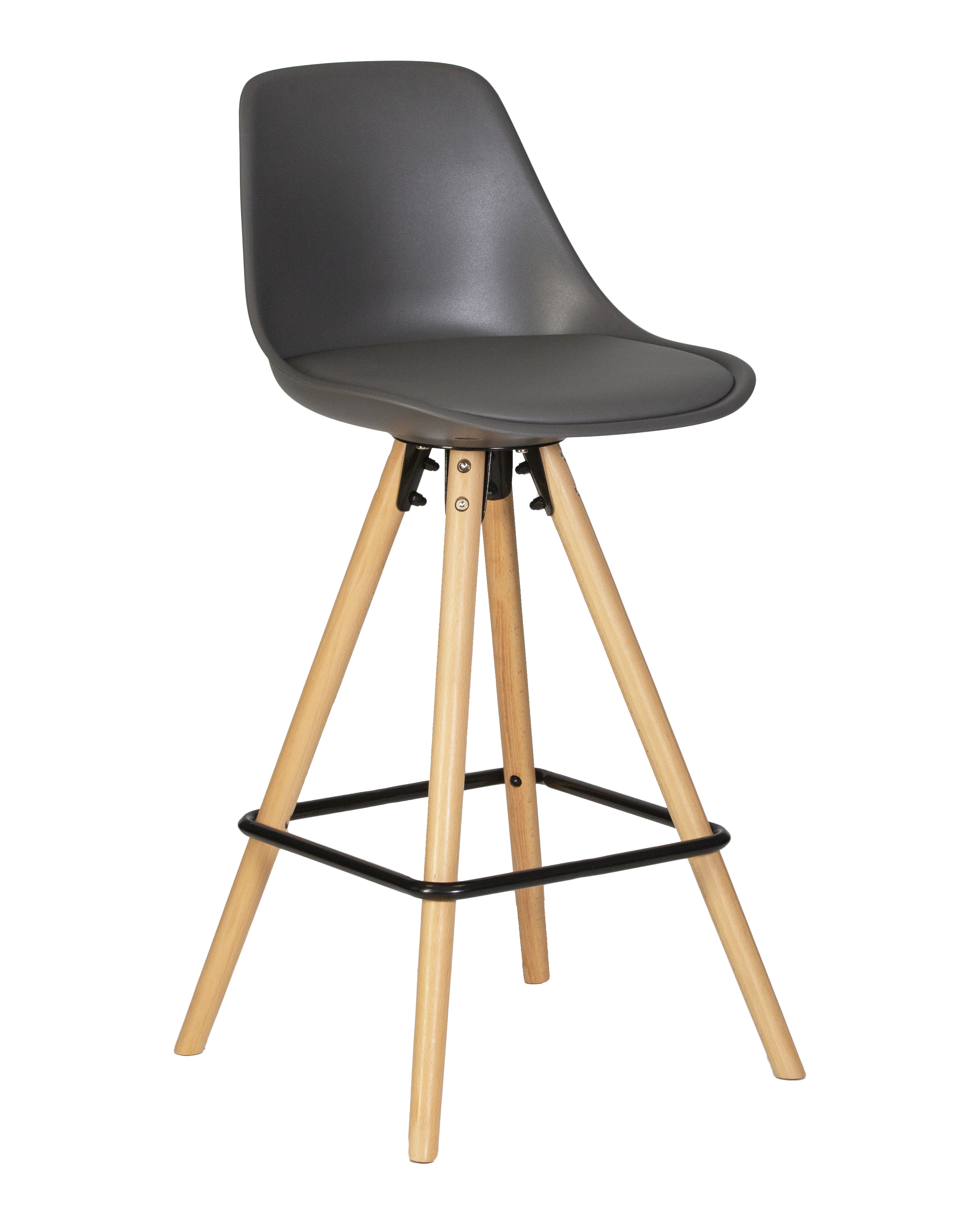 Полубарный стул Империя стульев RONNI LMZL-PP759A-1 dark grey, черный/темно-серый