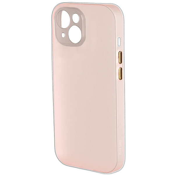Чехол iPhone 14 силиконовый Pudding Slim (с закрытой камерой), розовый