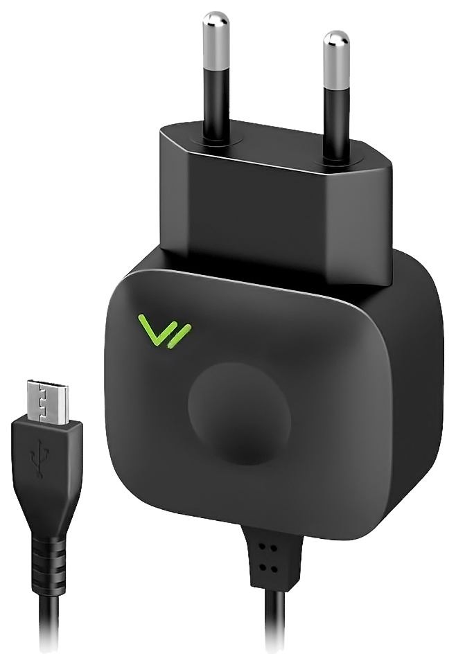 Сетевое зарядное устройство Vertex 1 USB, 1,2 A, (SLTC1000MICUSBB) black