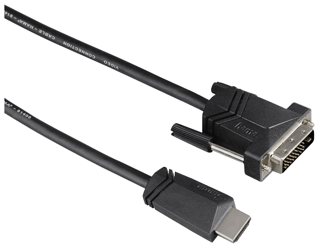 Кабель Hama HDMI-DVI, M-M 1,5м Black (H-122130)