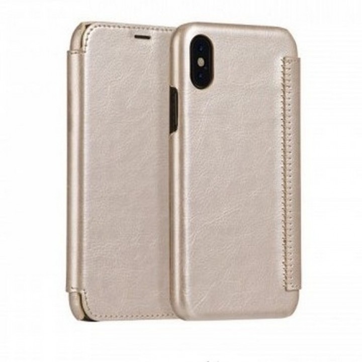 Чехол Hoco Crystal series leather case iPhone X Gold