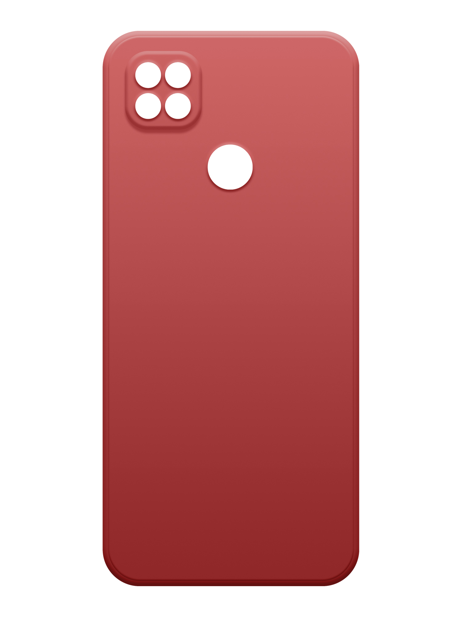 Чехол Brozo на Xiaomi Redmi 10A, с силиконом Soft touch, красный