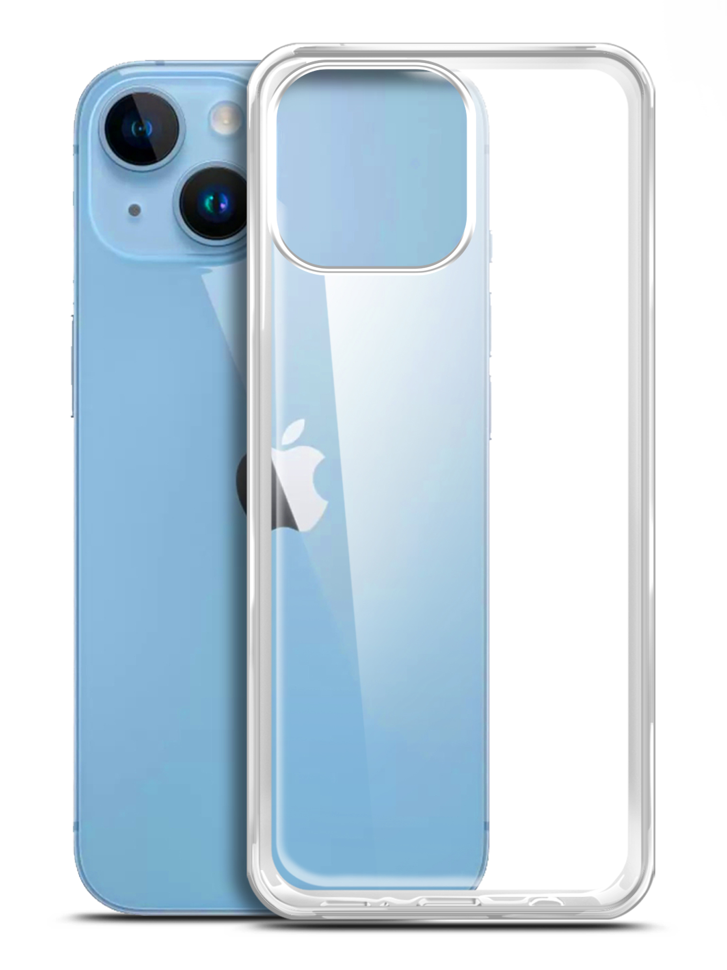 Чехол Brozo на Apple iPhone 14 Plus, силиконовый прозрачный