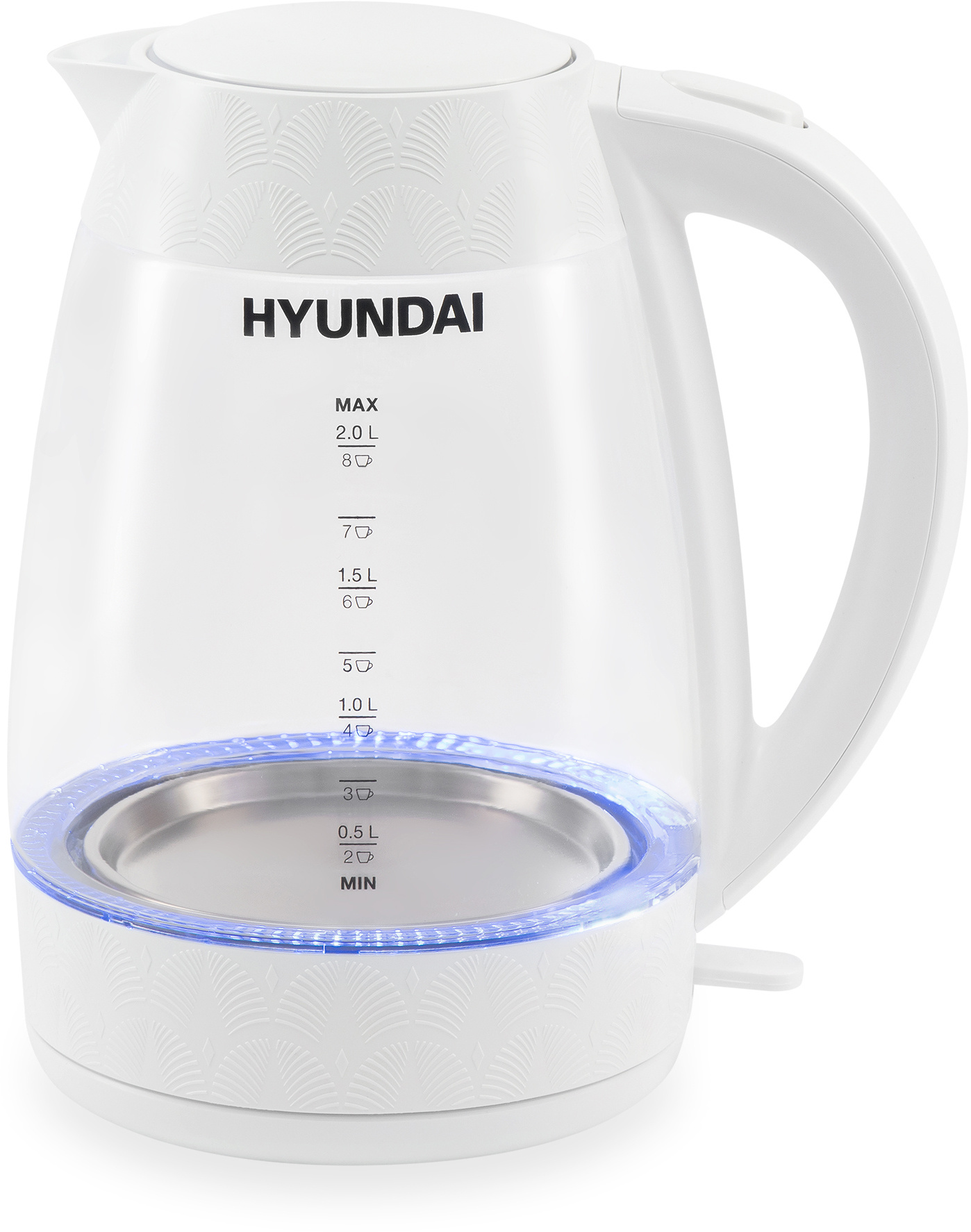 Чайник электрический HYUNDAI HYK-G4506 2 л белый