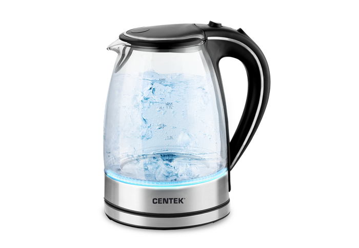 Чайник электрический Centek CT-1009 1.7 л Silver, Transparent