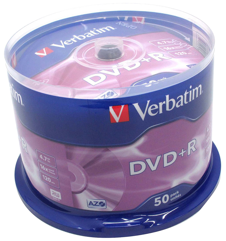 Диск для записи Verbatim DVD+R 50 Шт