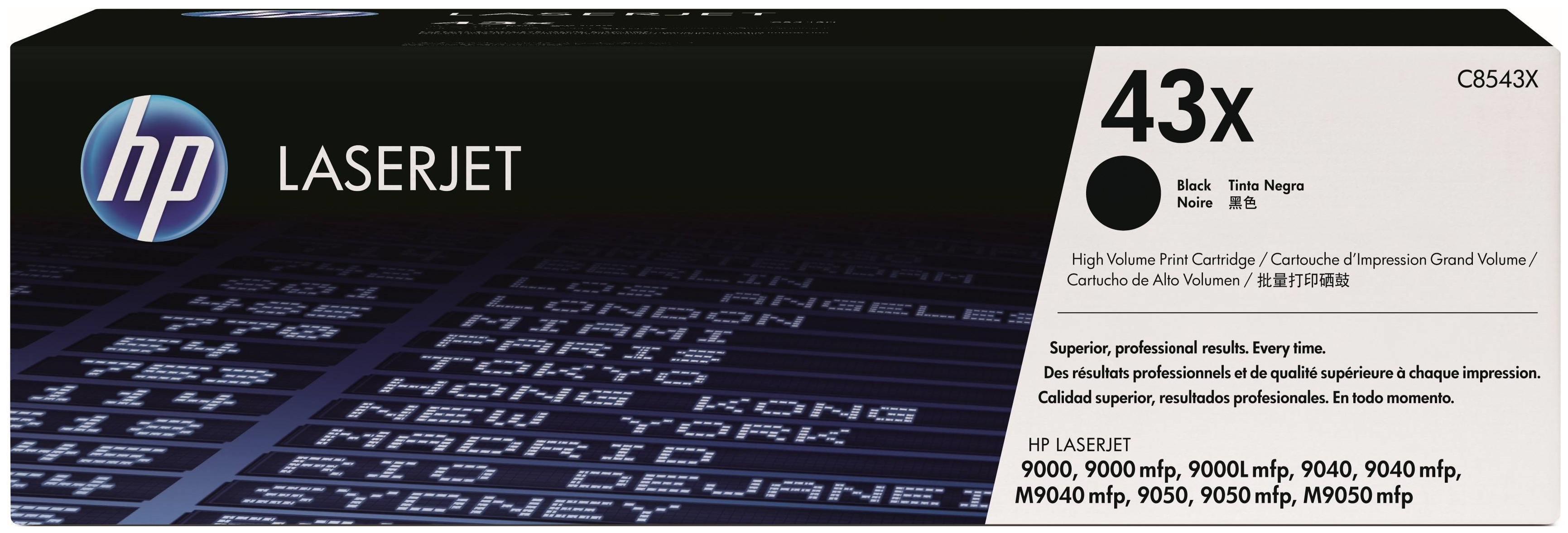Картридж для лазерного принтера HP 43X (C8543X) черный, оригинал