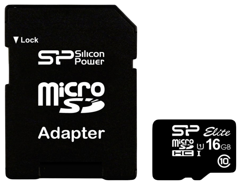 Карта памяти Silicon Power Micro SDHC Elite SP016GBSTHBU1V10-SP 16GB