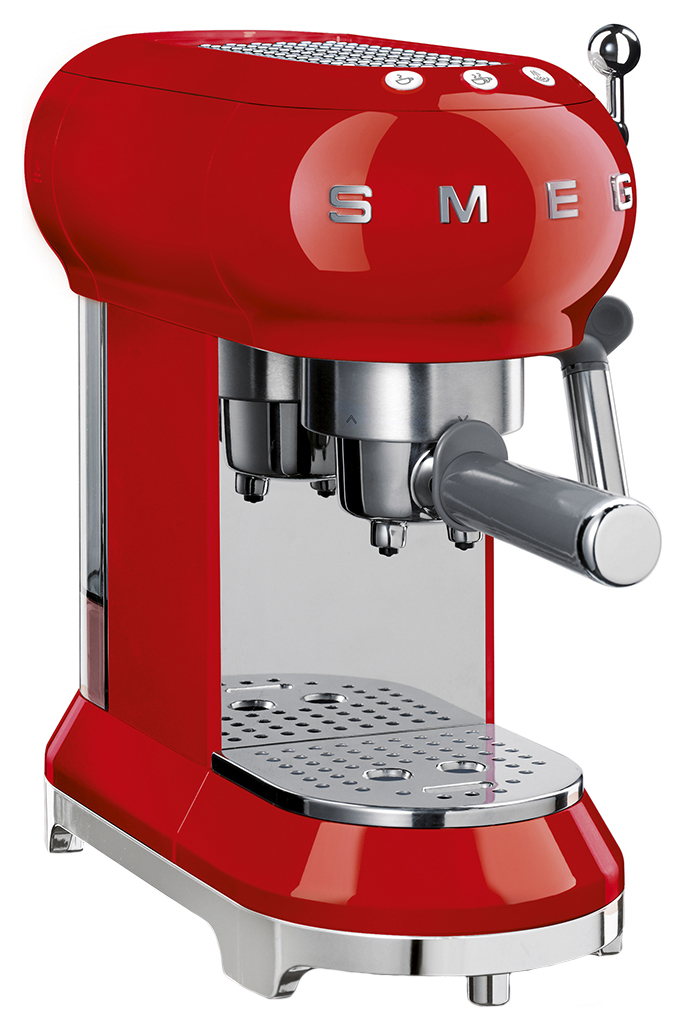 Рожковая кофеварка Smeg ECF01RDEU Red