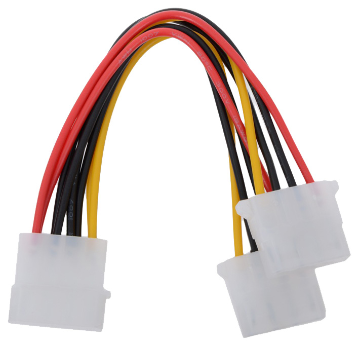Кабель Gembird Molex-2xMolex, M-M 0,15м Black (CC-PSU-1)