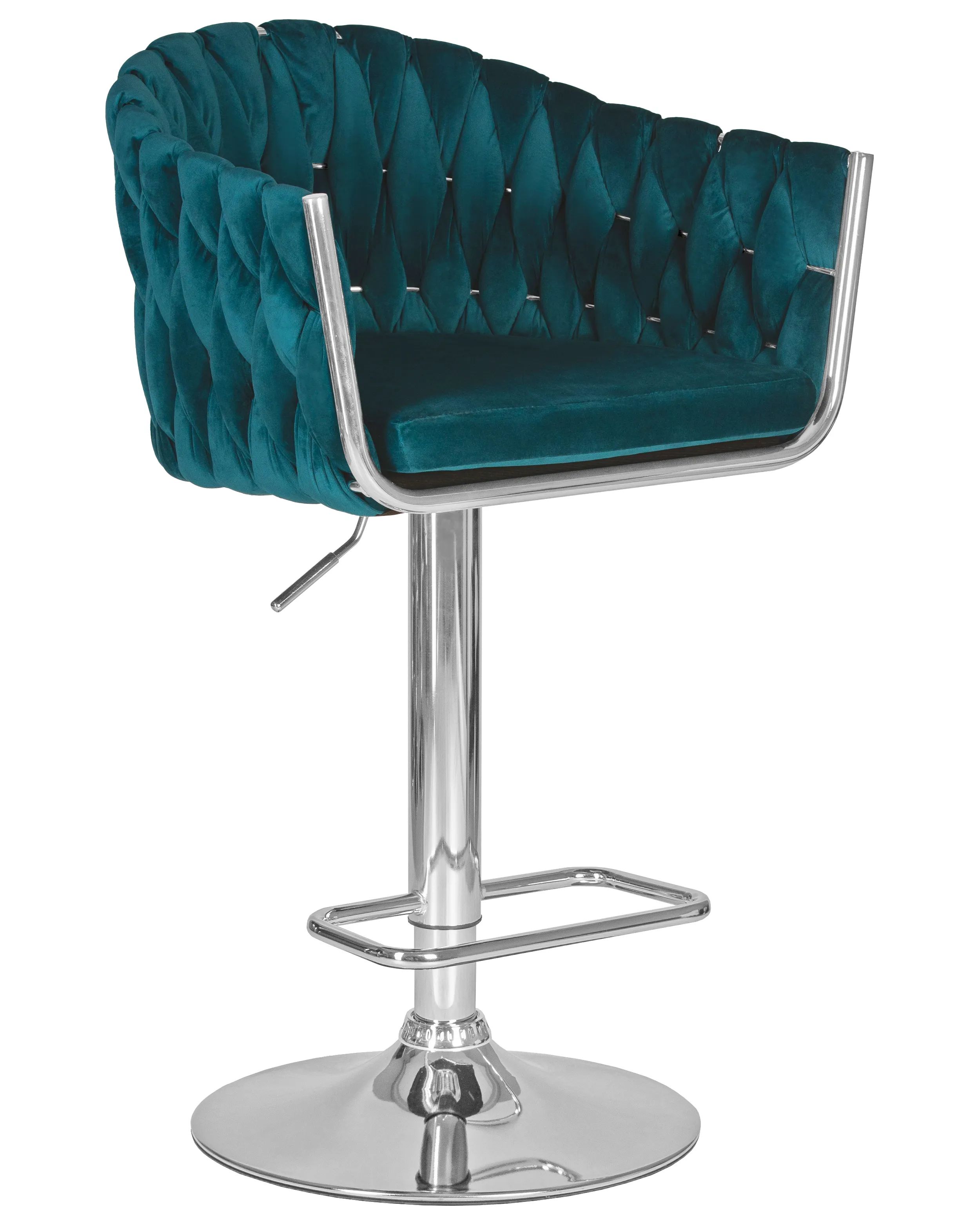 Барный стул Лого-М MARCEL D0000000000000010526, хром/морская волна