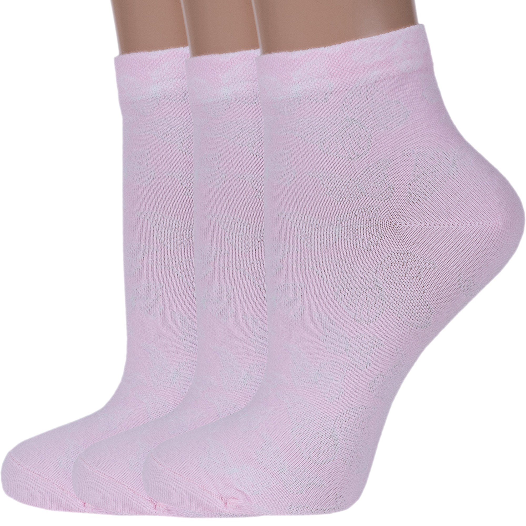 Комплект носков женских Rusocks 3-Ж-1527 розовых 23-25