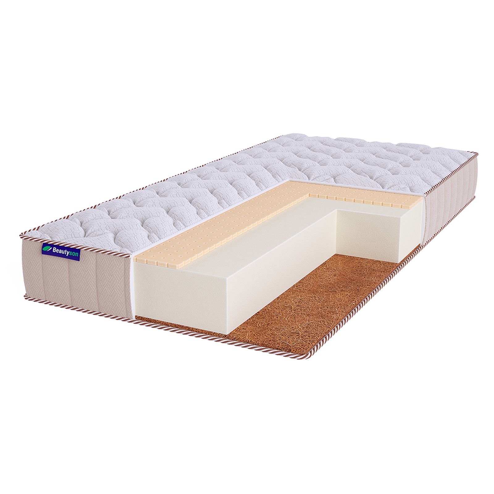 Матрас Beautyson Roll Foam Hard 14 Balance Lux, 75х155, 18 см, беспружинный