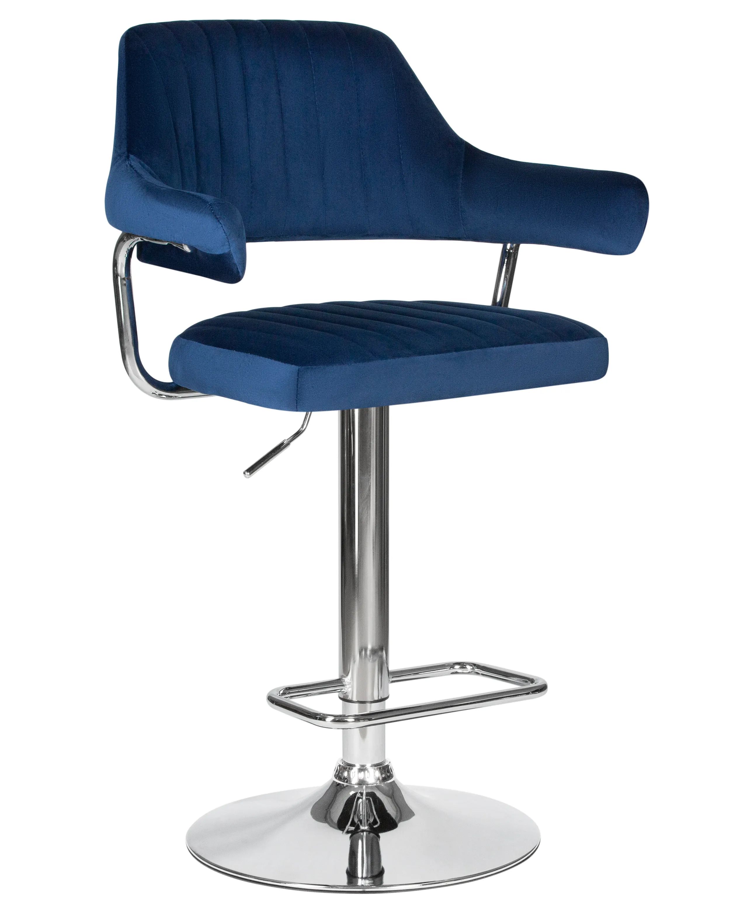 Барный стул Лого-М CHARLY D0000000000000010531, хром/синий