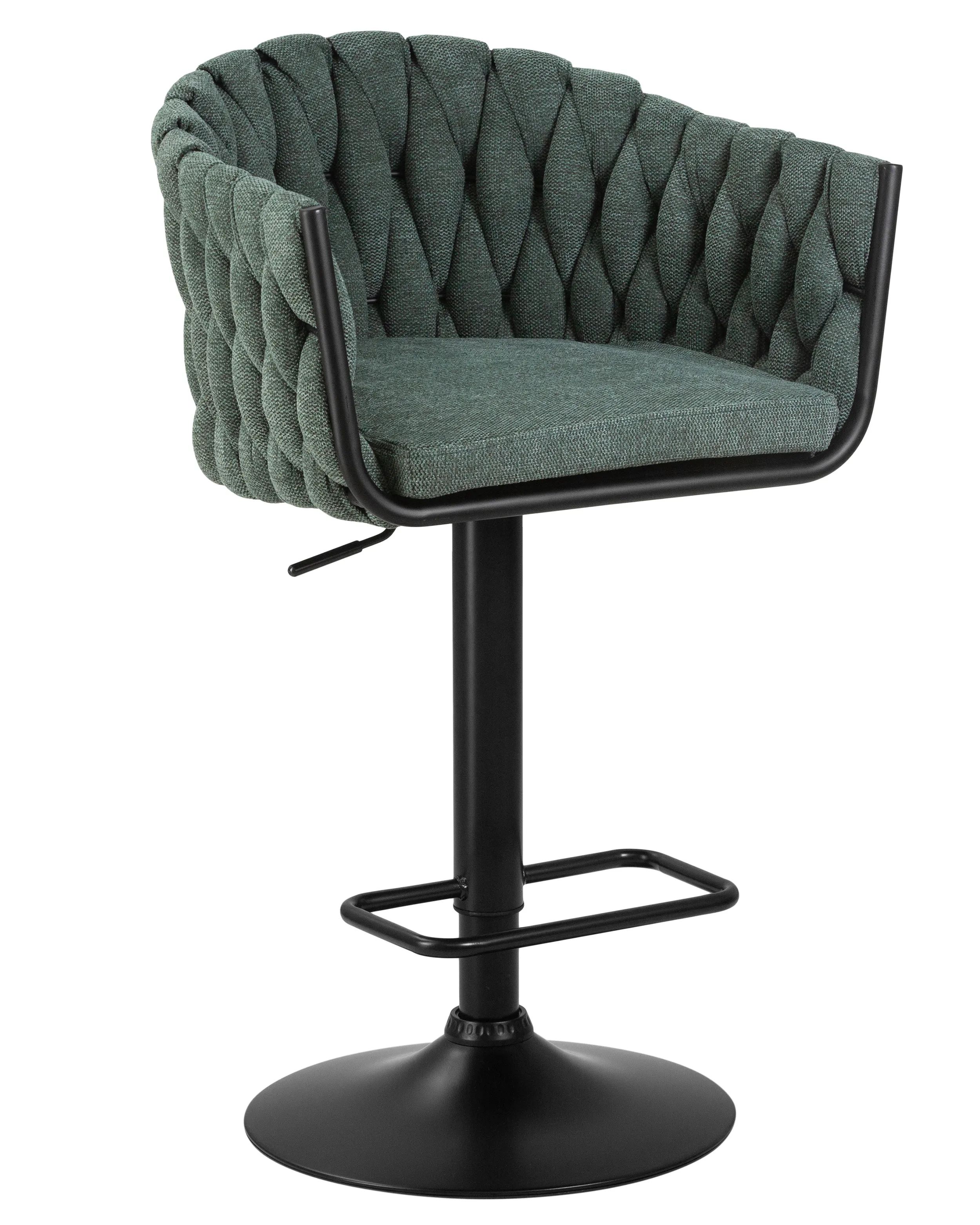 Барный стул Лого-М LEON D0000000000000003639, черный/зеленый