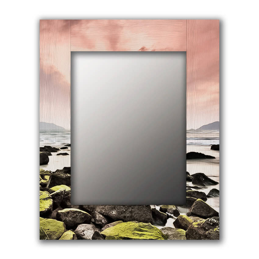 Зеркало настенное Дом Корлеоне Морской закат 04-0057-60х60 см, уф печать