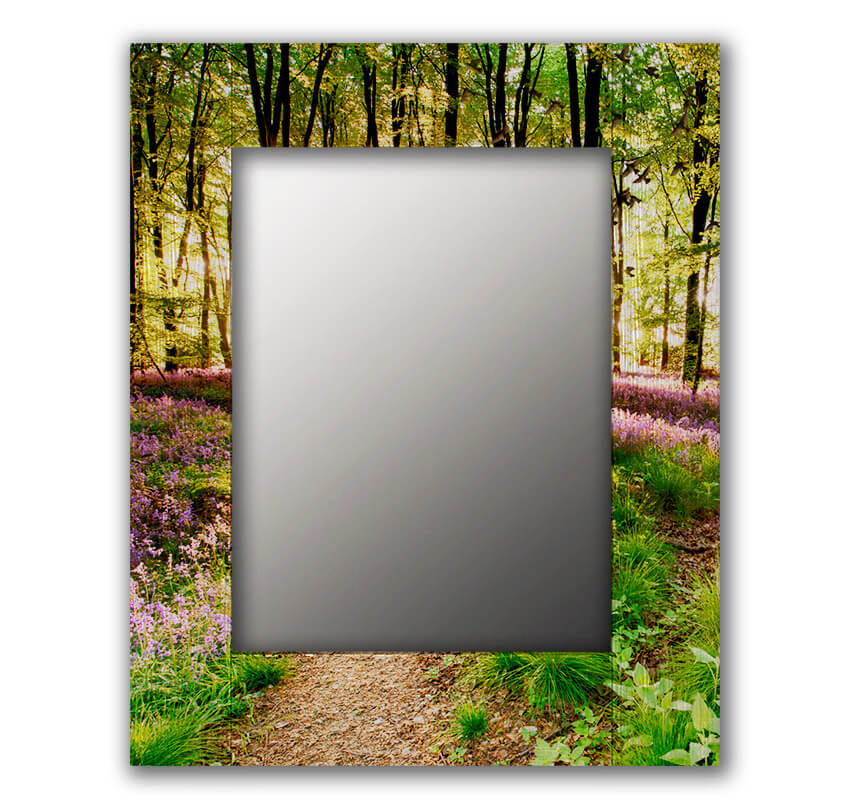 Зеркало настенное Дом Корлеоне Лесные цветы 04-0054-65х80 65х80 см, уф печать