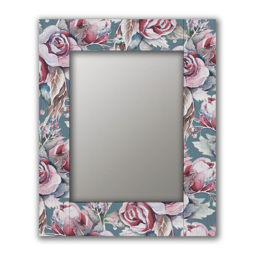 Зеркало настенное Дом Корлеоне Розы 04-0024-60х60 см, уф печать