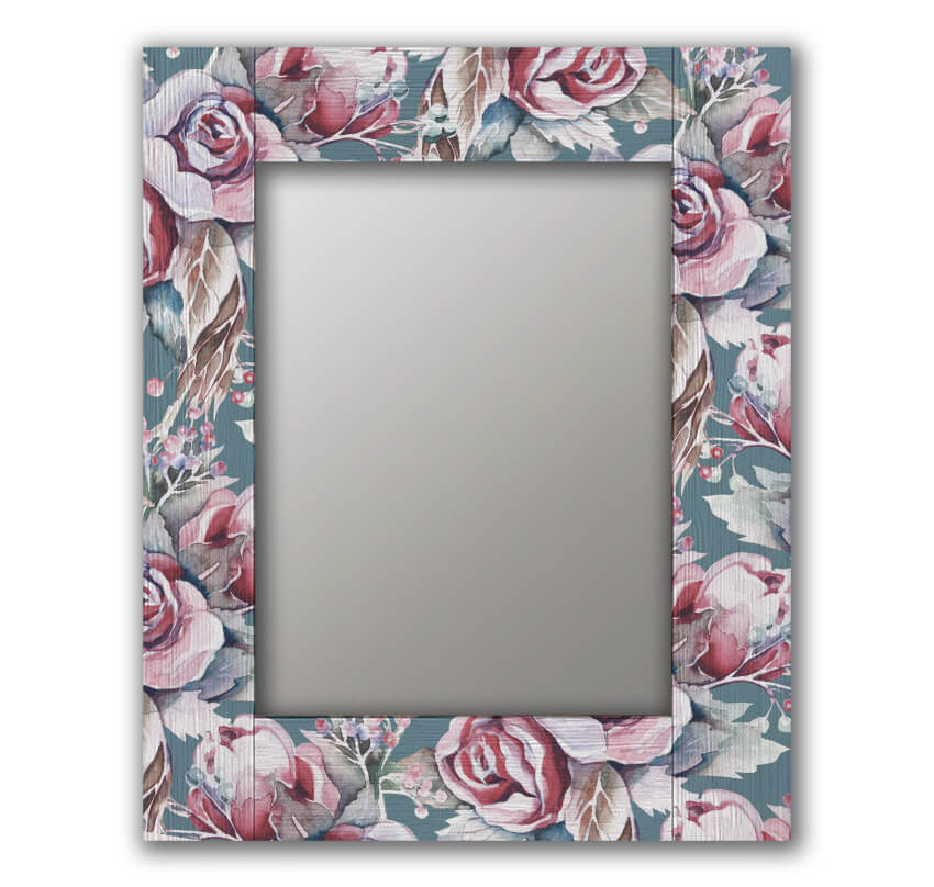 Зеркало настенное Дом Корлеоне Розы 04-0024-75х110 75х110 см, уф печать