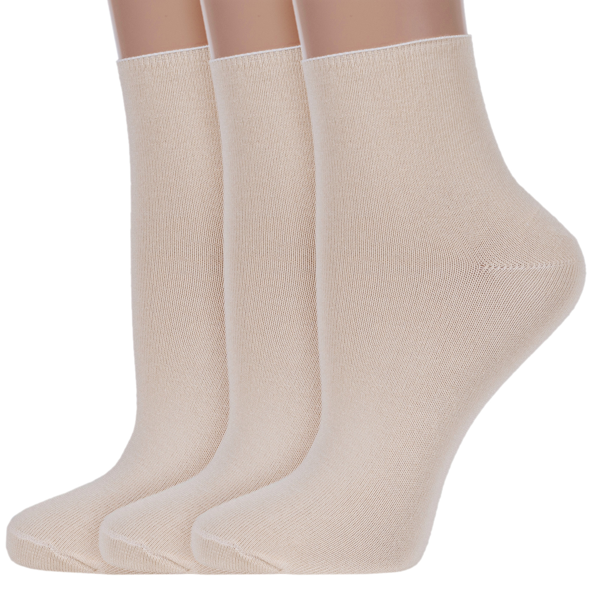 Комплект носков женских ХОХ 3-G-1406 бежевых 23
