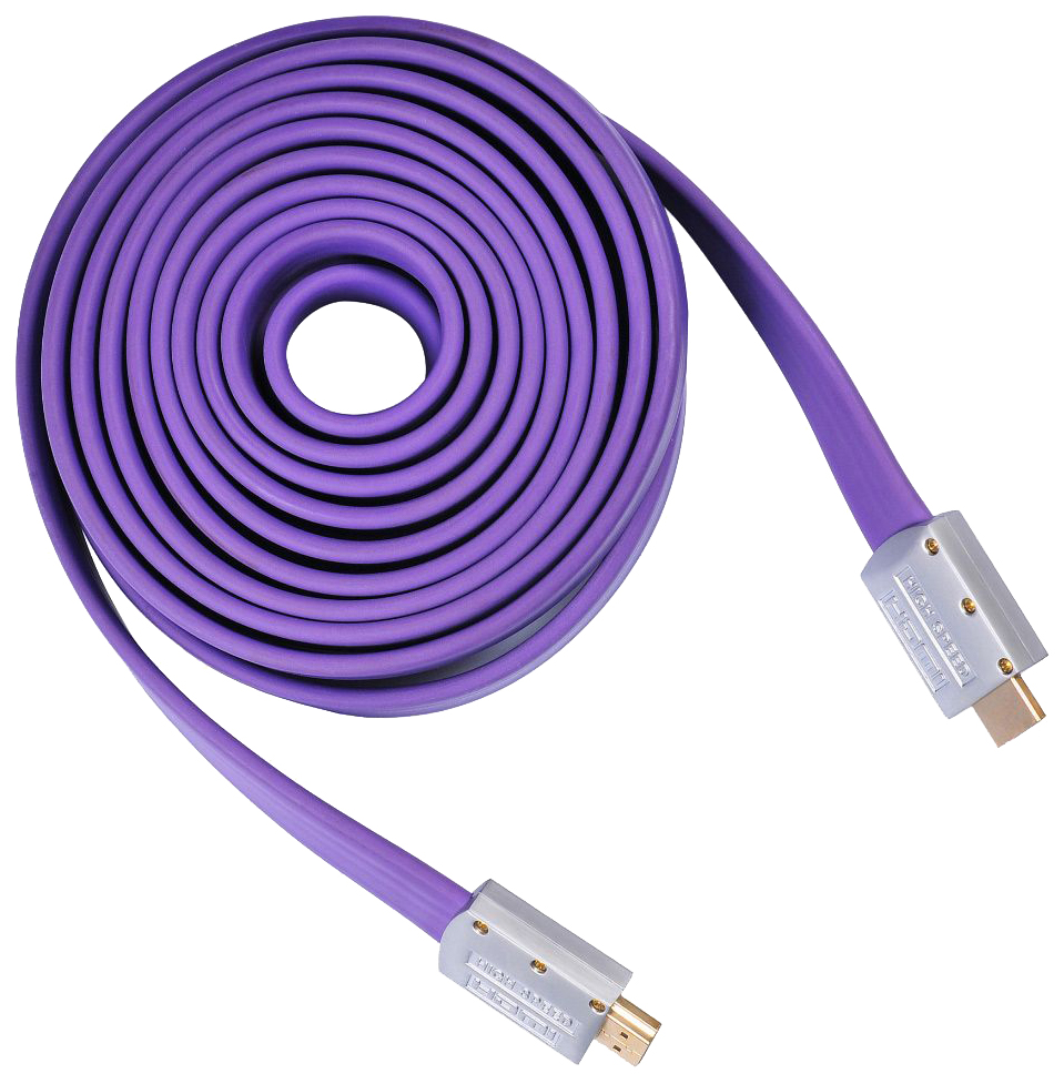 Кабель BURO HDMI - HDMI, 5м Purple (817222)