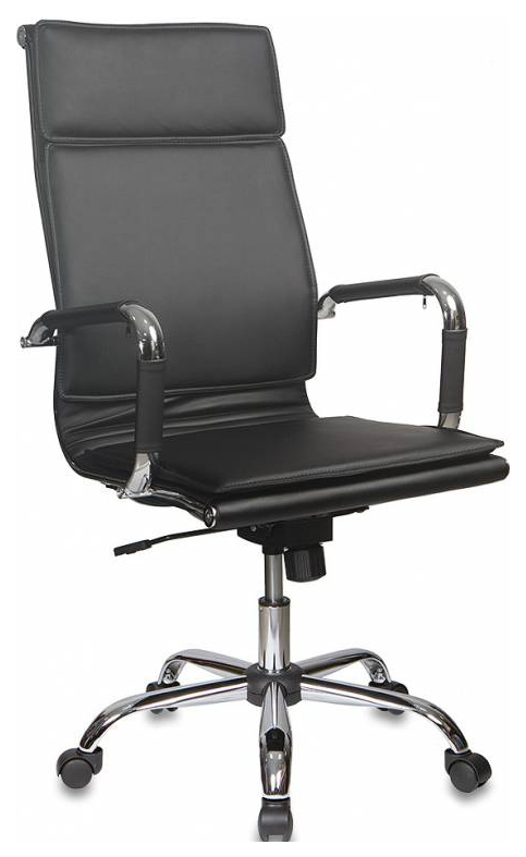 Кресло руководителя Бюрократ CH-993/BLACK, черный/хром