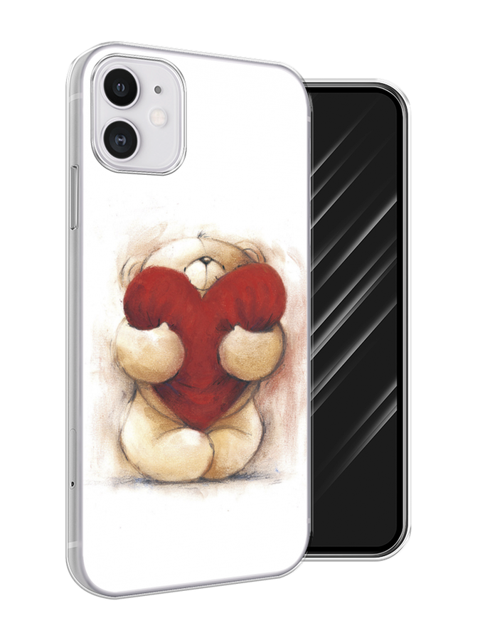 Чехол Awog на Apple iPhone 11 / Айфон 11 "Мишка с сердцем 1"