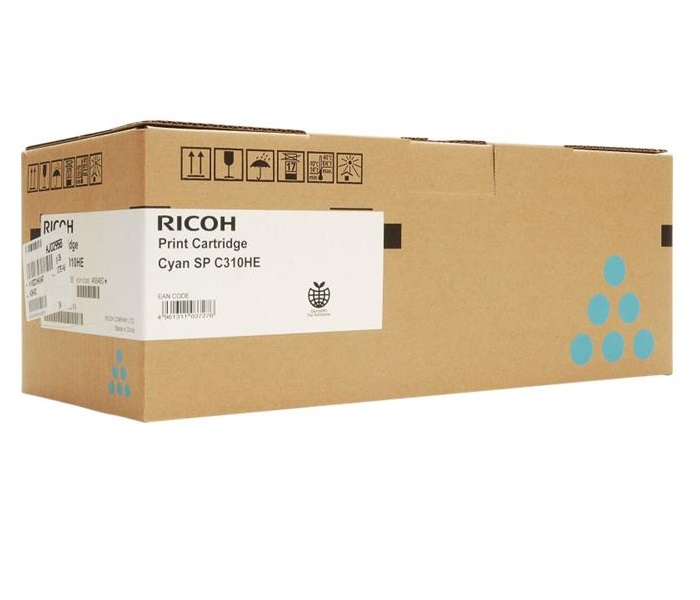 Картридж для лазерного принтера Ricoh SP C252HE, голубой, оригинал