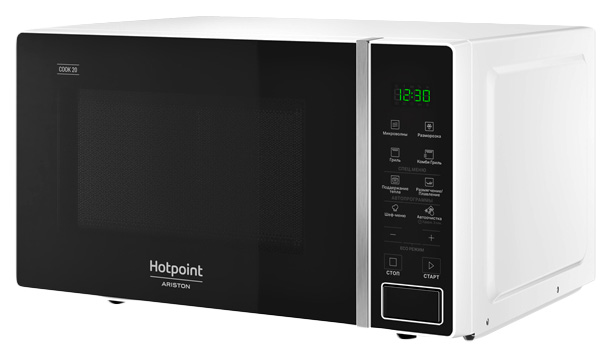 Микроволновая печь с грилем Hotpoint-Ariston MWHA 203 W белый, черный