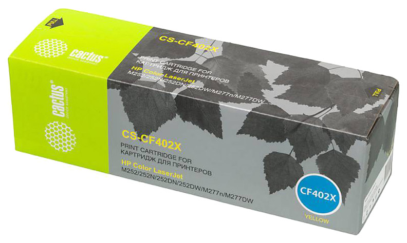 Тонер-картридж для лазерного принтера CACTUS CS-CF402X желтый, совместимый