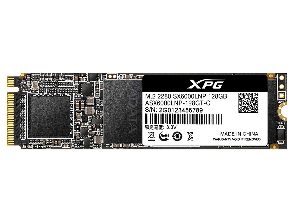 SSD накопитель ADATA XPG SX6000 Lite M.2 2280 128 ГБ (ASX6000LNP-128GT-C)