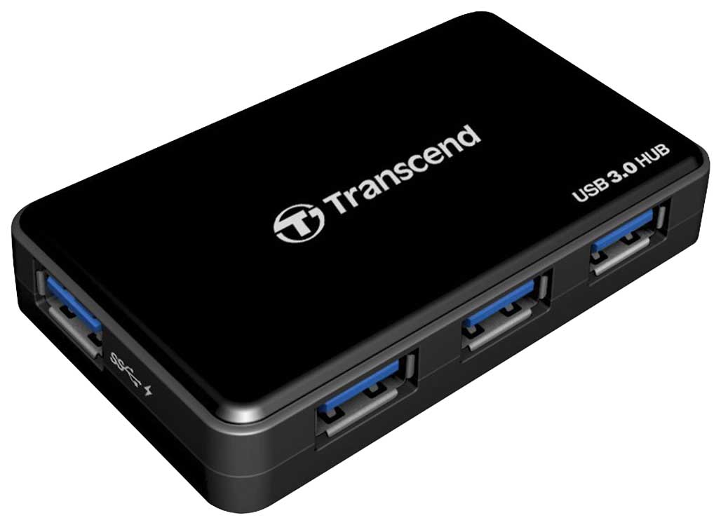 Разветвитель для компьютера Transcend TS-HUB3K USB 3.0 4 порта черный