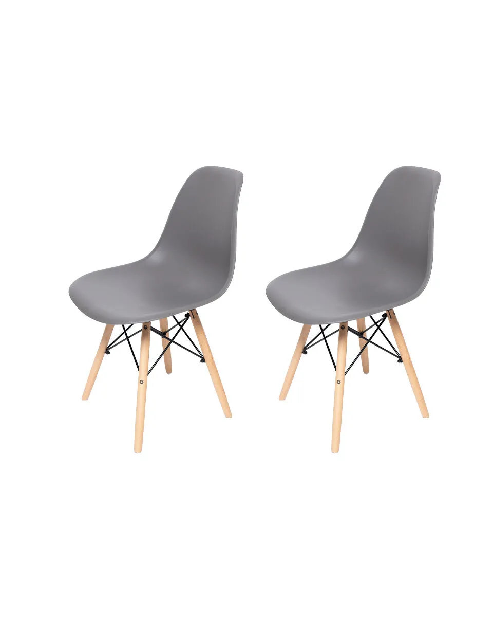 Комплект стульев для кухни из 2 шт. ЦМ, SC-001 серый, пластиковый