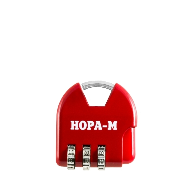 Замок навесной кодовый Нора-М 601 для чемодана - Красный - 35 мм