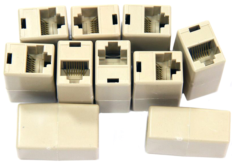 Модули RJ-45 - RJ-45 проходной, кат, 5e, VCOM <VTE7713 >, 10шт в пакете