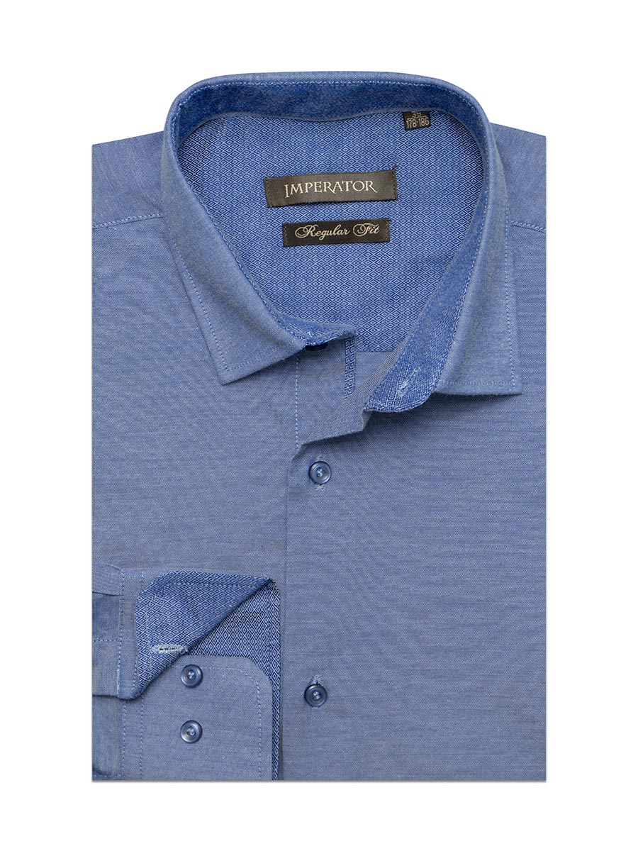 Рубашка мужская Imperator Lari 1 sl. синяя 42/170-178