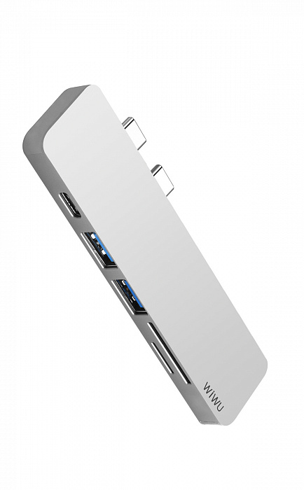USB-концентратор Wiwu T8 Lite для MacBook Pro (Space Gray)