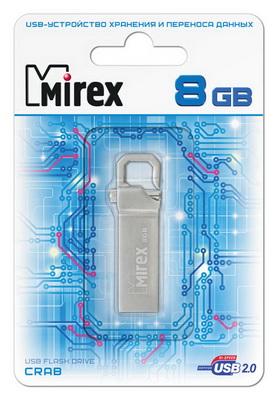 Флешка MIREX Crab 8ГБ Silver (13600-ITRCRB08)