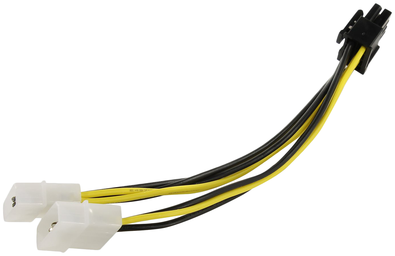 Адаптер Orient 2xMolex-PCI-e 8 pin, M-M 0,1м Yellow/Black (C392)