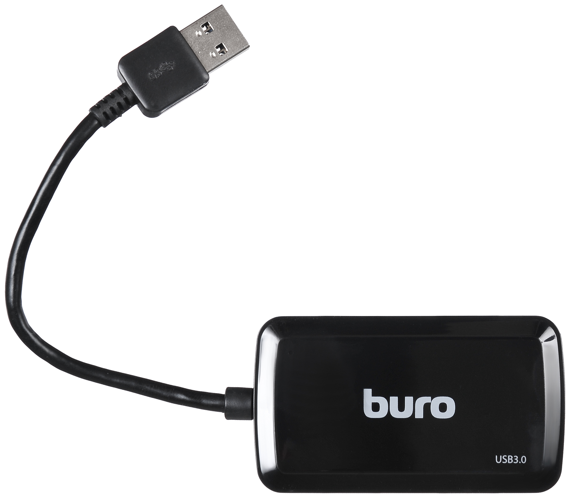 Разветвитель для компьютера Buro BU-HUB4-U3.0-S черный