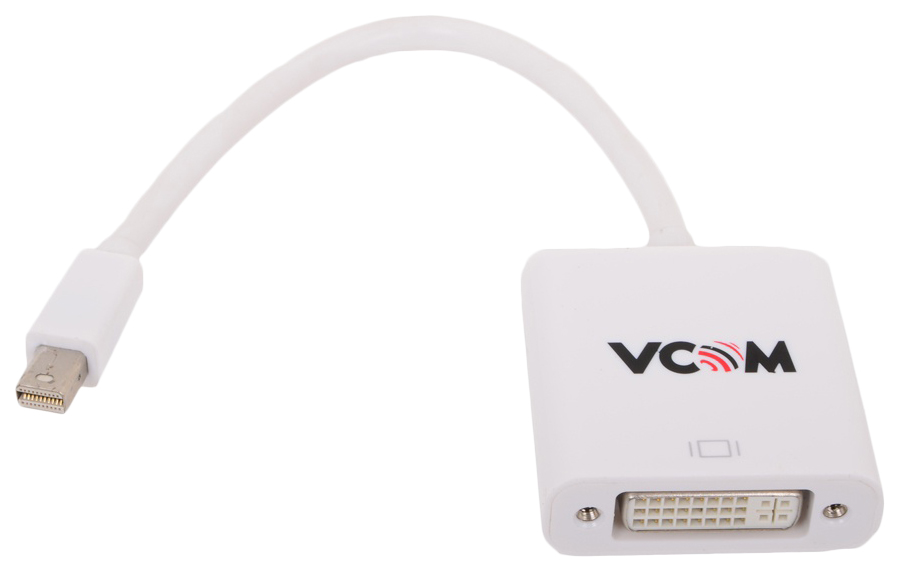 Адаптер VCOM Mini DisplayPort-DVI, M-F 0,2м White (VHD6050)