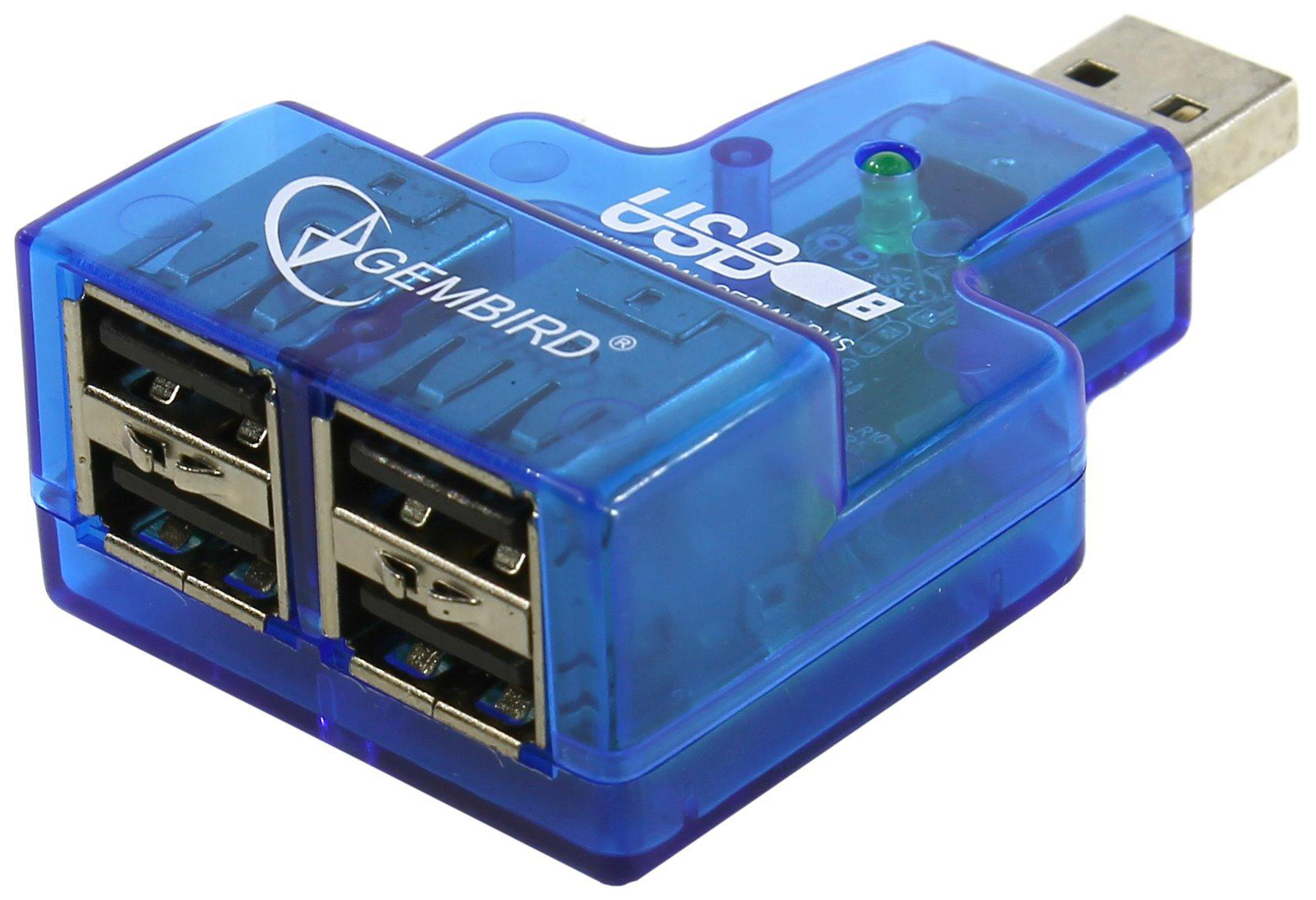 USB2.0 hub хаб разветвитель-концентратор 4 порта Gembird UHB-CN224 мини, для ноутбука