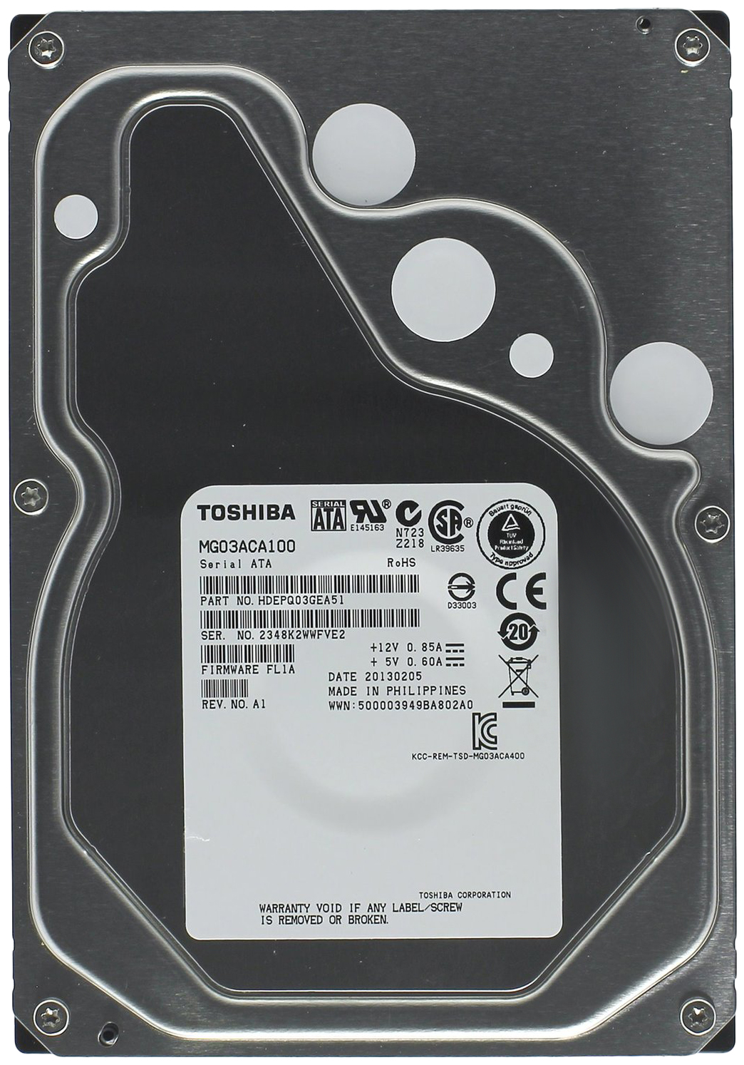 Внутренний жесткий диск Toshiba Enterprise Capacity 1TB (MG03ACA100)