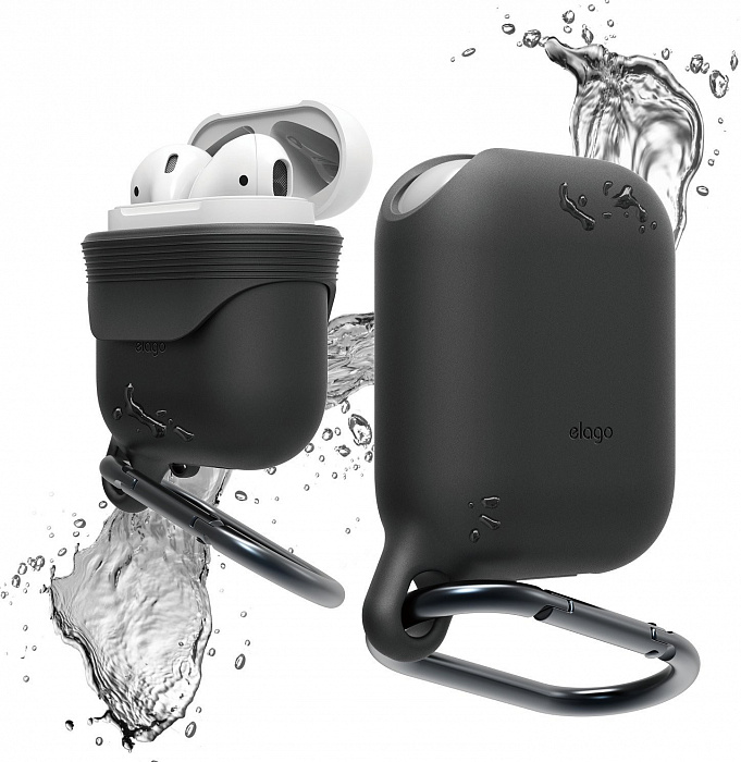 Чехол Elago для AirPods Waterproof hang case Black