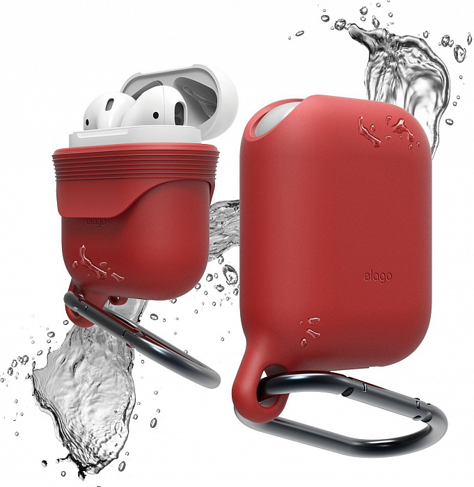 Чехол Elago для AirPods Waterproof hang case Red