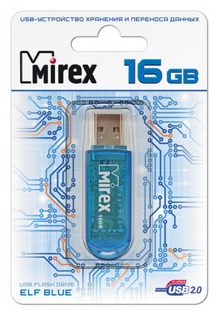 Флешка MIREX Elf 16ГБ Blue (13600-FMUBLE16)