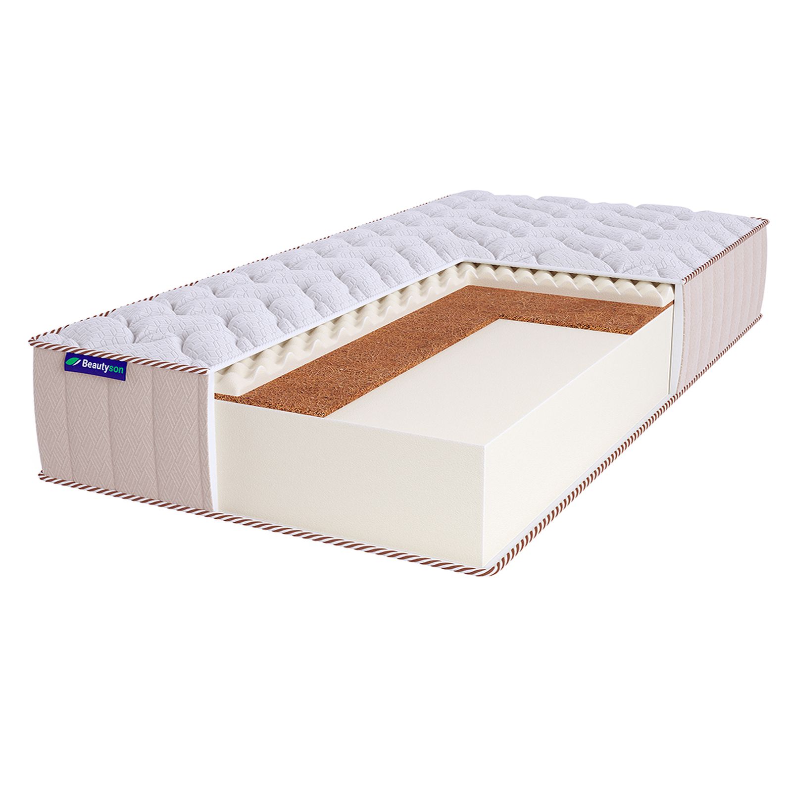 Матрас Beautyson Roll Foam 18 Cocos Sens Lux, 120х175, 24 см, беспружинный